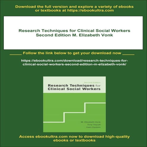 Research Techniques for Clinical Social Workers Second Edition M. Elizabeth Vonk | PDF