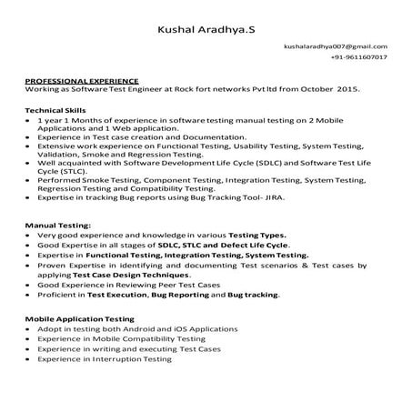 Kushal new Resume | PDF