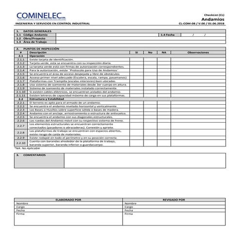 389600091 check-list-andamios | PDF