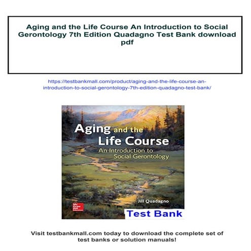 Aging and the Life Course An Introduction to Social Gerontology 7th ...
