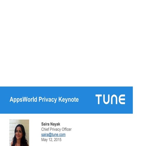Apps World Privacy Keynote | PDF