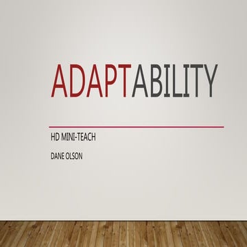 HD Mini-Teach Adaptability | PPT