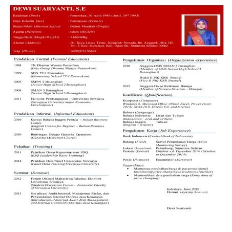 Dewi Suaryanti CV | PDF