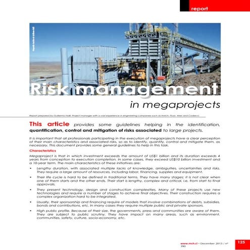 Risk Management in Megaprojects | DOC | Construction Industry | Industries
