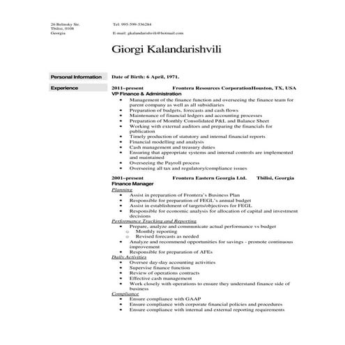 Resume - GK 2015 | PDF