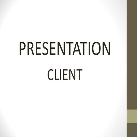 PRESENTATION - CLIENT1 | PDF