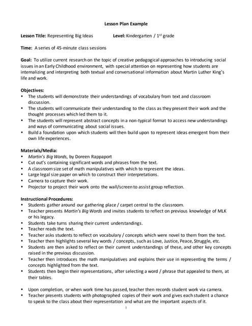 Annotated lesson plan | PDF