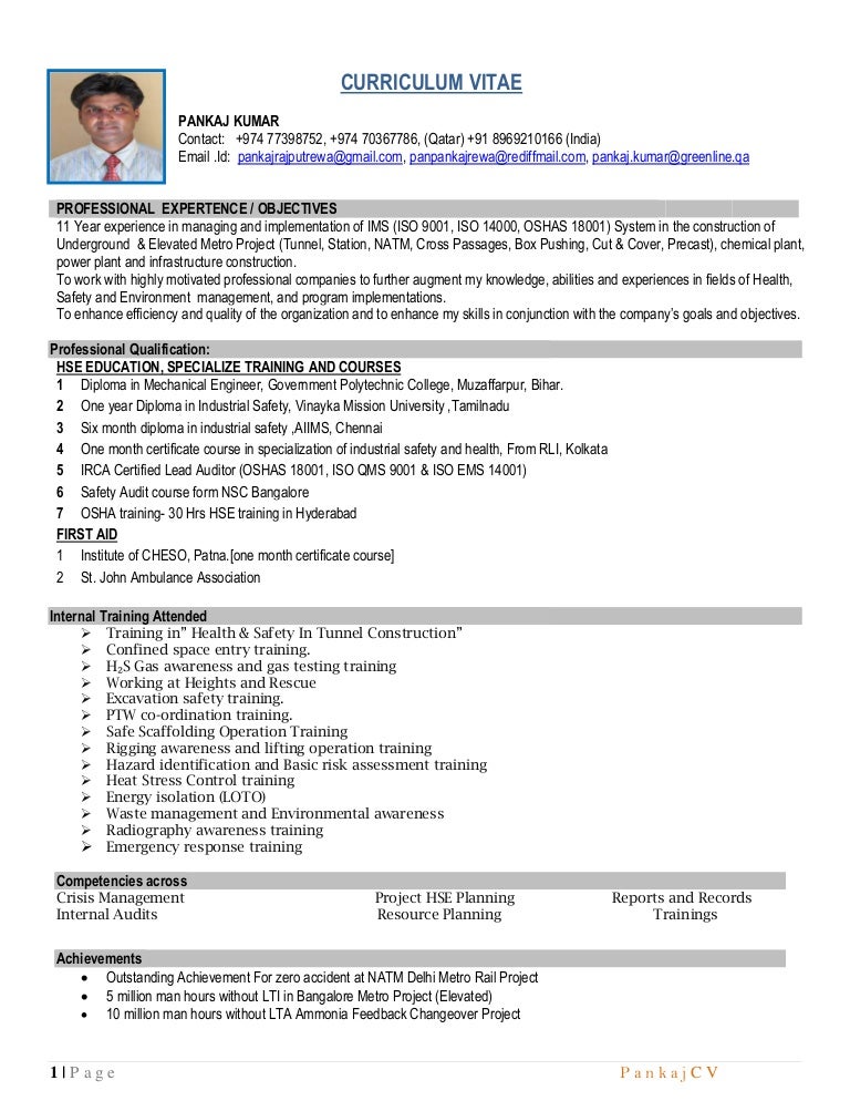 PANKAJ KUMAR CV