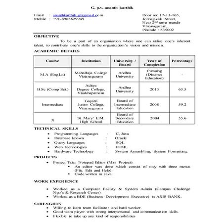 ak resume | PDF