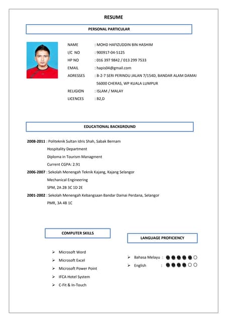 RESUME - Ahmad Faisal | PDF