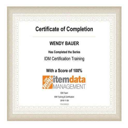 IDM Certification Training | PDF