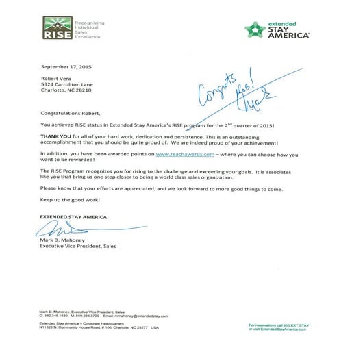 ESA Rise Letter | PDF