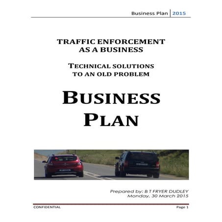 Traffic Enforcement as a Business - Business Plan | PDF