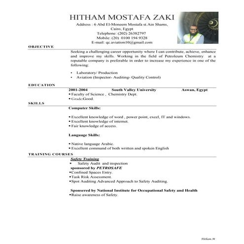 Hitham Mostafa CV | PDF