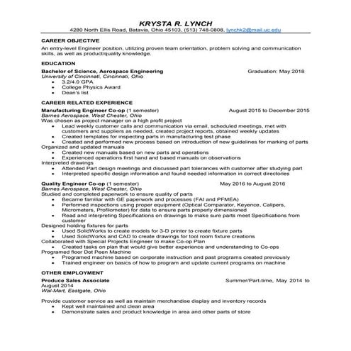 resume draft 8 | PDF