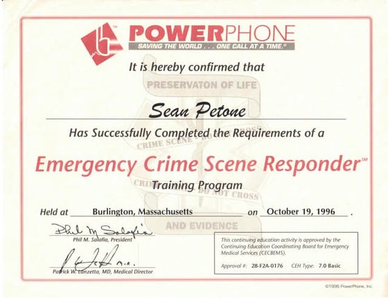 EMT Certificate | PDF