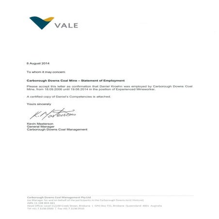 Statement of Competency Report | PDF