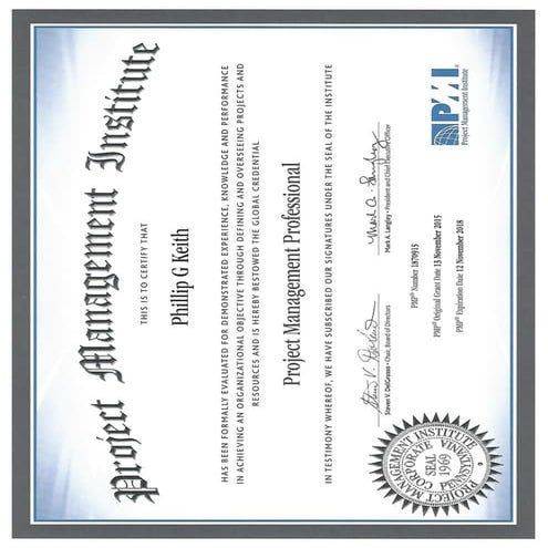PMP Certificate Nov 2015 | PDF