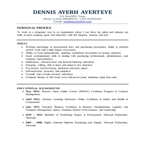 DENNIS CV | DOCX