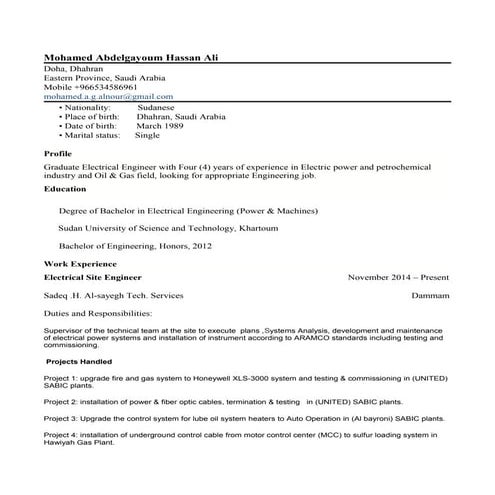 Mohamed CV | PDF