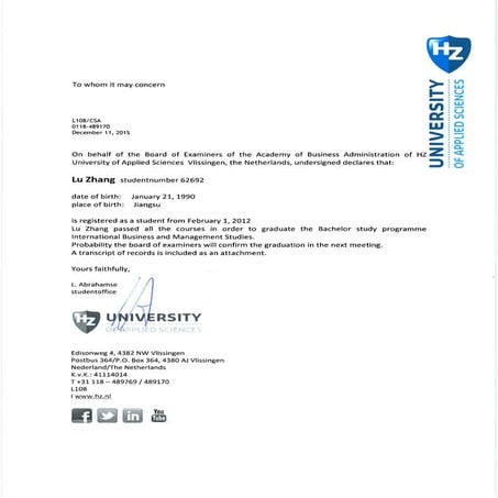 Graduation Statement and Grade Sheets | PDF