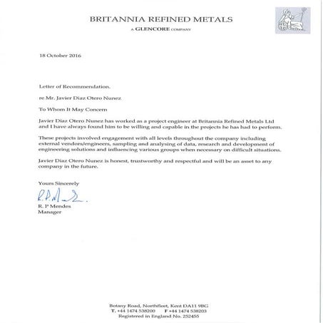 Letter of Recommendation Bob Mendes | PDF