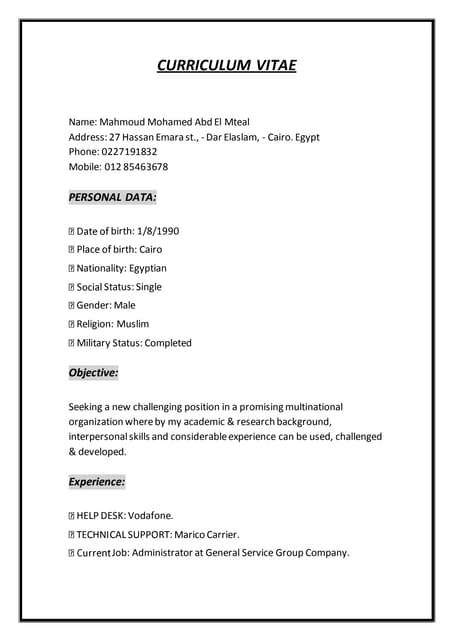 Curriculum Vitae | PDF
