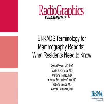 BIRADS, Breast Ultrasound, mamography | PPTX