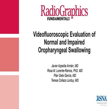 videoflouroscopy radiographics RSNA..... | PPTX
