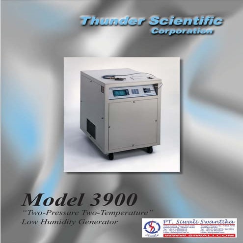 Brosur Thunder Scientific | Model 3900 | Humidity Generator | PDF
