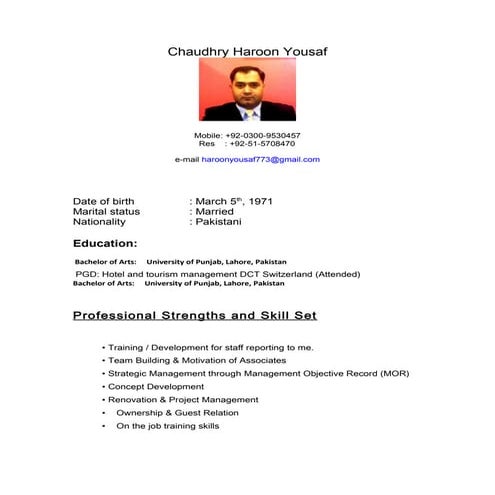 haroon CV | PDF