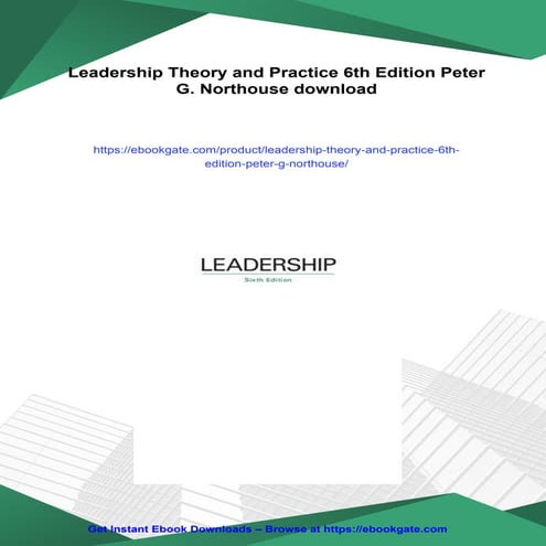 Leadership Theory and Practice 6th Edition Peter G. Northouse | PDF