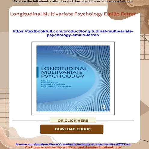 Longitudinal Multivariate Psychology Emilio Ferrer | PDF