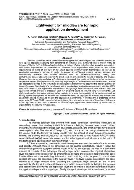 Lightweight Iot Middleware For Rapid Application Development Pdf 2240
