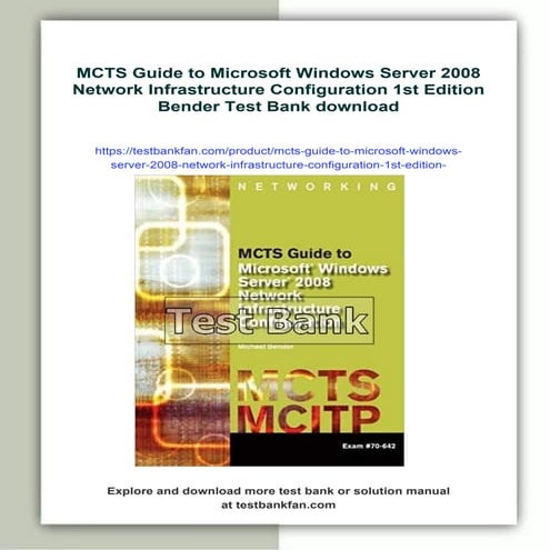 MCTS Guide to Microsoft Windows Server 2008 Network Infrastructure Configuration 1st Edition ...