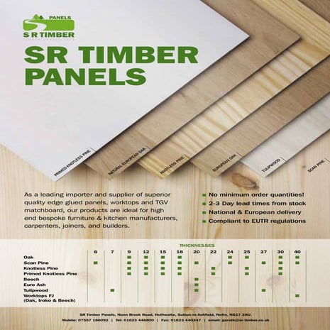 SR Timber Panels A4 Final | PDF