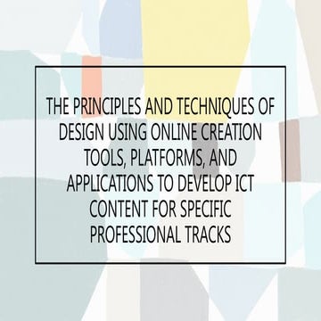 The Principles and Techniques of Design using Online Creation Tools ...