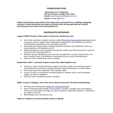 Andy Johnson Resume | PDF