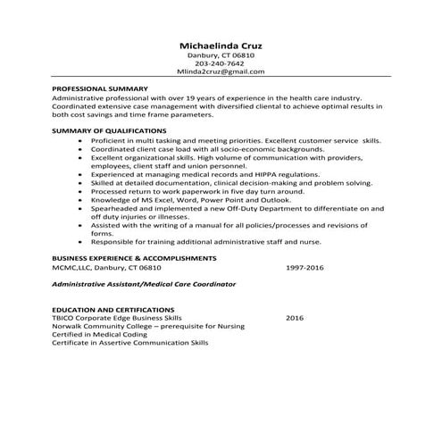 Judy Fineman, M.Ed Resume | PDF