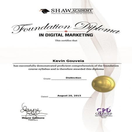 Certificate of Distinction | PDF
