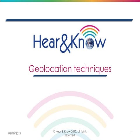 Geolocation techniques | PDF