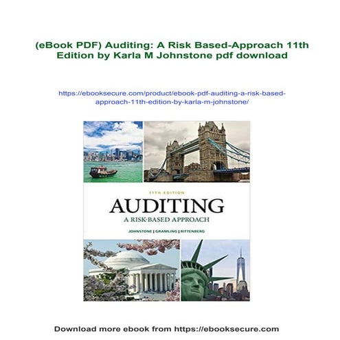 (eBook PDF) Auditing: A Risk Based-Approach 11th Edition by Karla M Johnstone | PDF