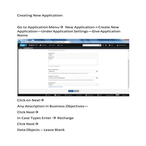 Creating New Application | PDF