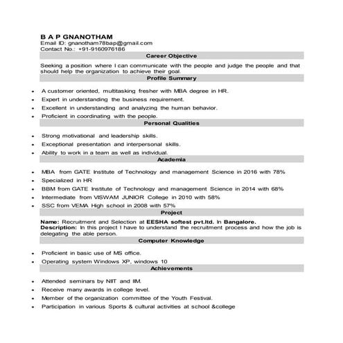 chaitanya resume. (1) | DOC