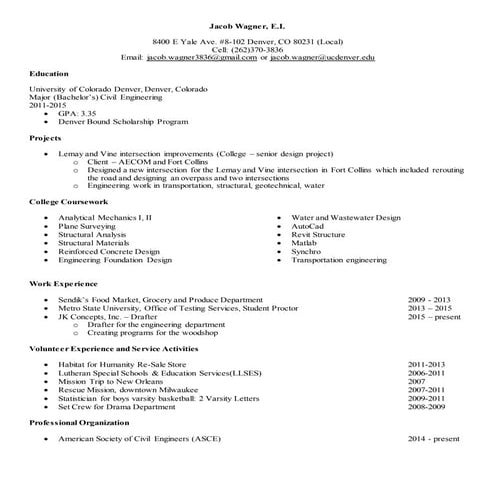 Jacob Wagner Resume | DOCX