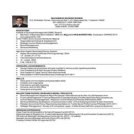 MUNEEB CV | PDF
