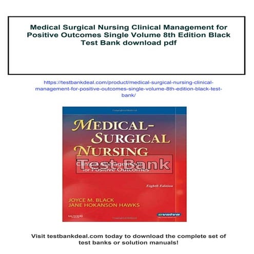 Medical Surgical Nursing Clinical Management for Positive Outcomes ...