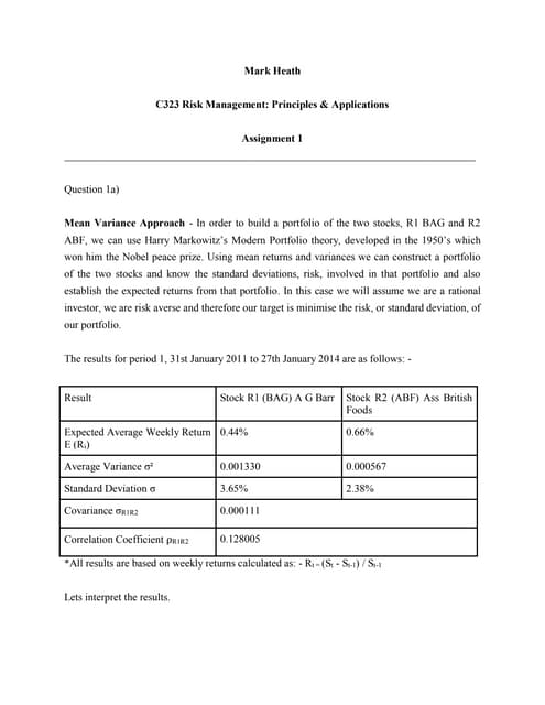 Single index model | PPTX