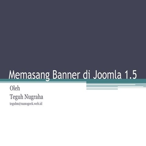memasang banner di joomla | PPTX