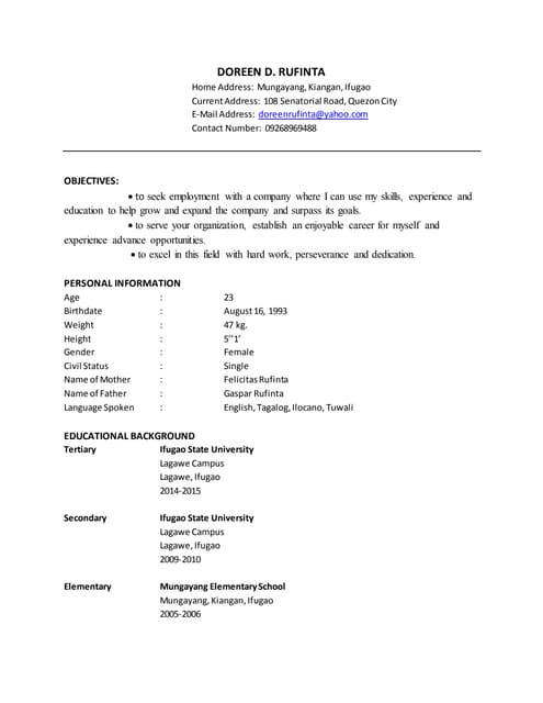 Resume (Masscomm) | DOC | Education